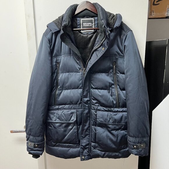 Jackets & Coats | Benjamin Franklin Insulated Jacket With Hood Xl ...